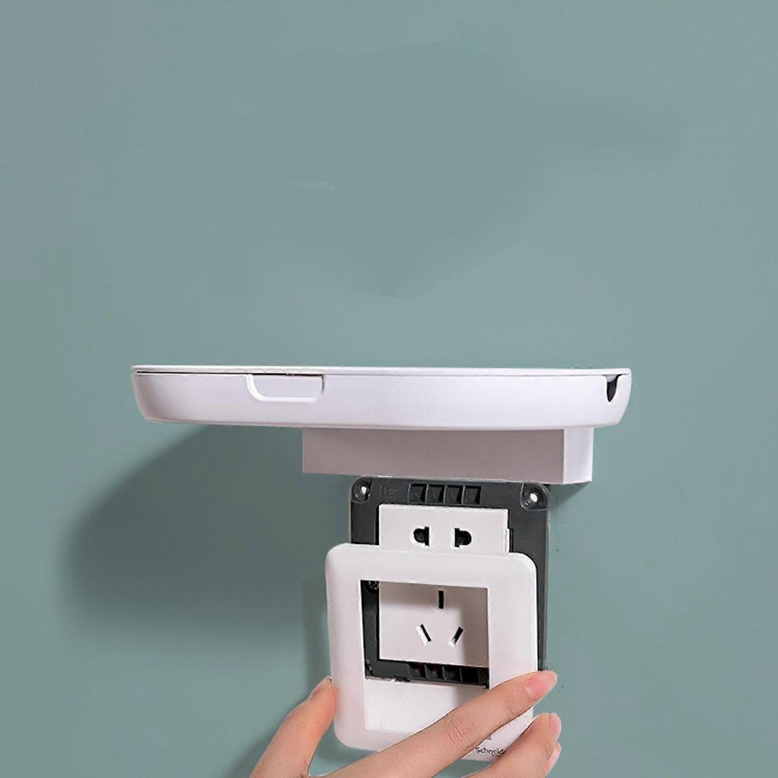 Socket Wall Shelf with Cable Management Bedroom for Home Office Outlet ...