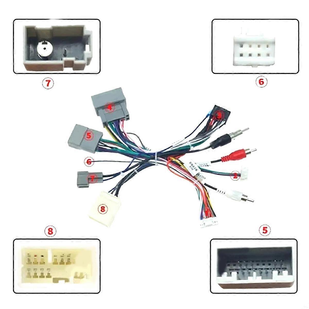 16 PIN Android Radio Power Cable Adapter W/ Canbus Box for / 2012-2015 ...