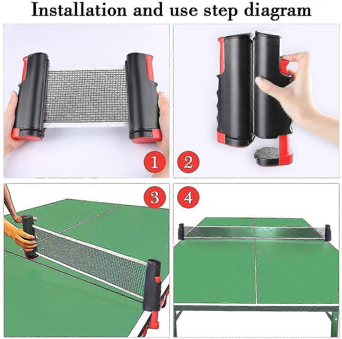 Ping Pong Net, Retractable Table Tennis Net For Outdoor Table ...