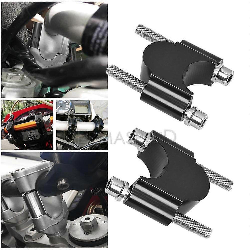 1 1/8 28mm Motorcycle Handlebars Set CNC Heighten Handle Bars Riser Mount Clamp for Dirt Bike ...