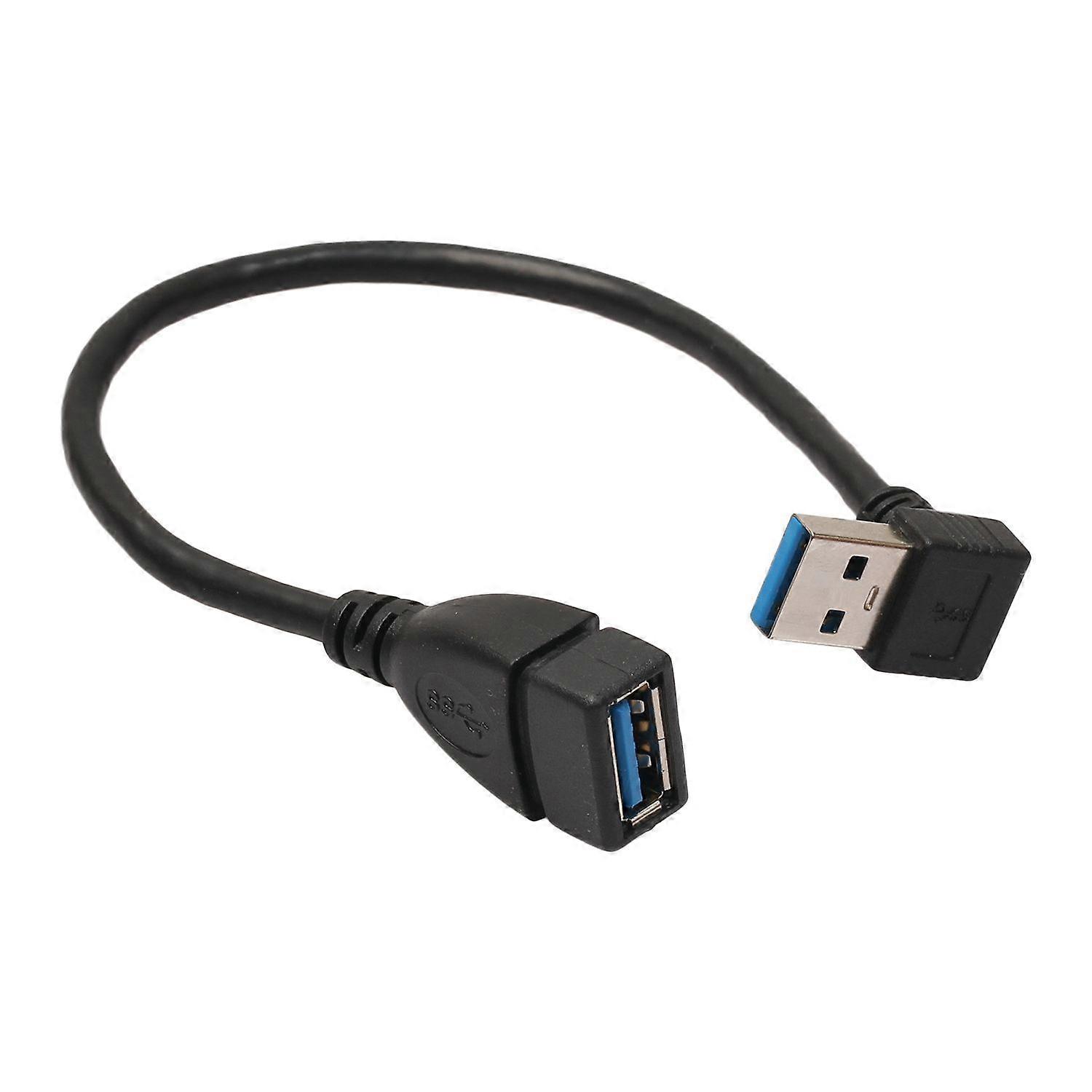 USB 3.0 Right Angle 90degree Extension Cable Male to Female Adapter ...