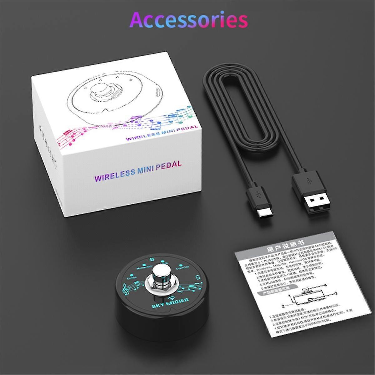 Bluetooth 5.1 Wireless MIDI Controller Rechargeable Portable MIDI Foot ...