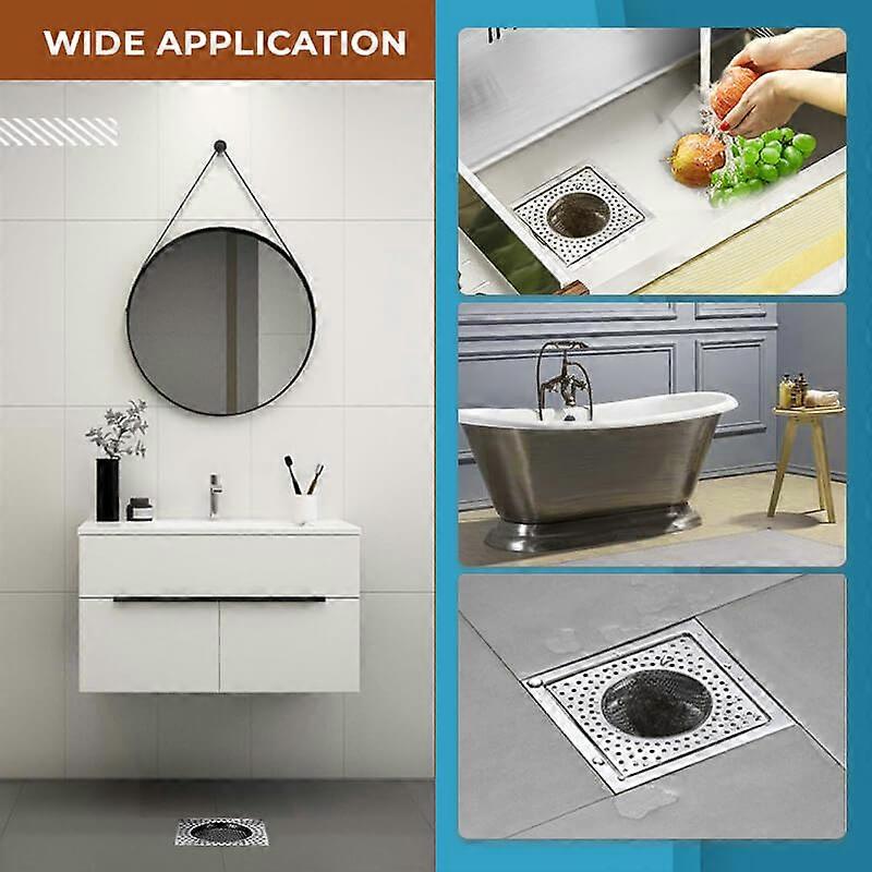Stainless Steel Floor Drain Strainers Bathroom Anti-blocking Sewer Anti ...
