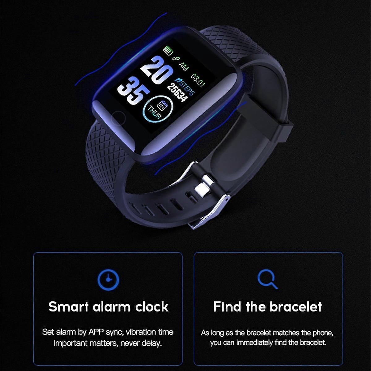 116PLUS Waterproof Smart Watch Heart Rate Sleeping Health Monitoring Intelligent Smart Bracelet ...