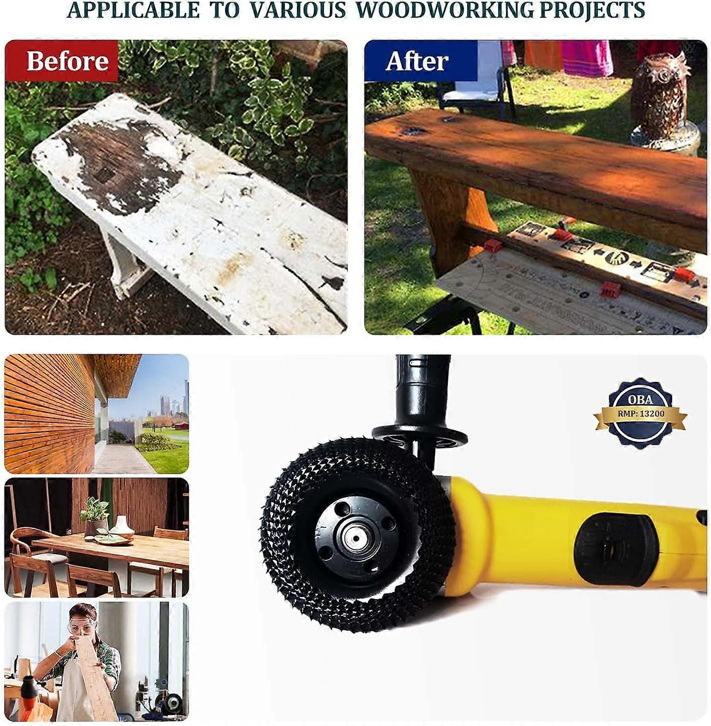 Angle grinder wood carving disc 125mm wood grinding wheel, angle ...