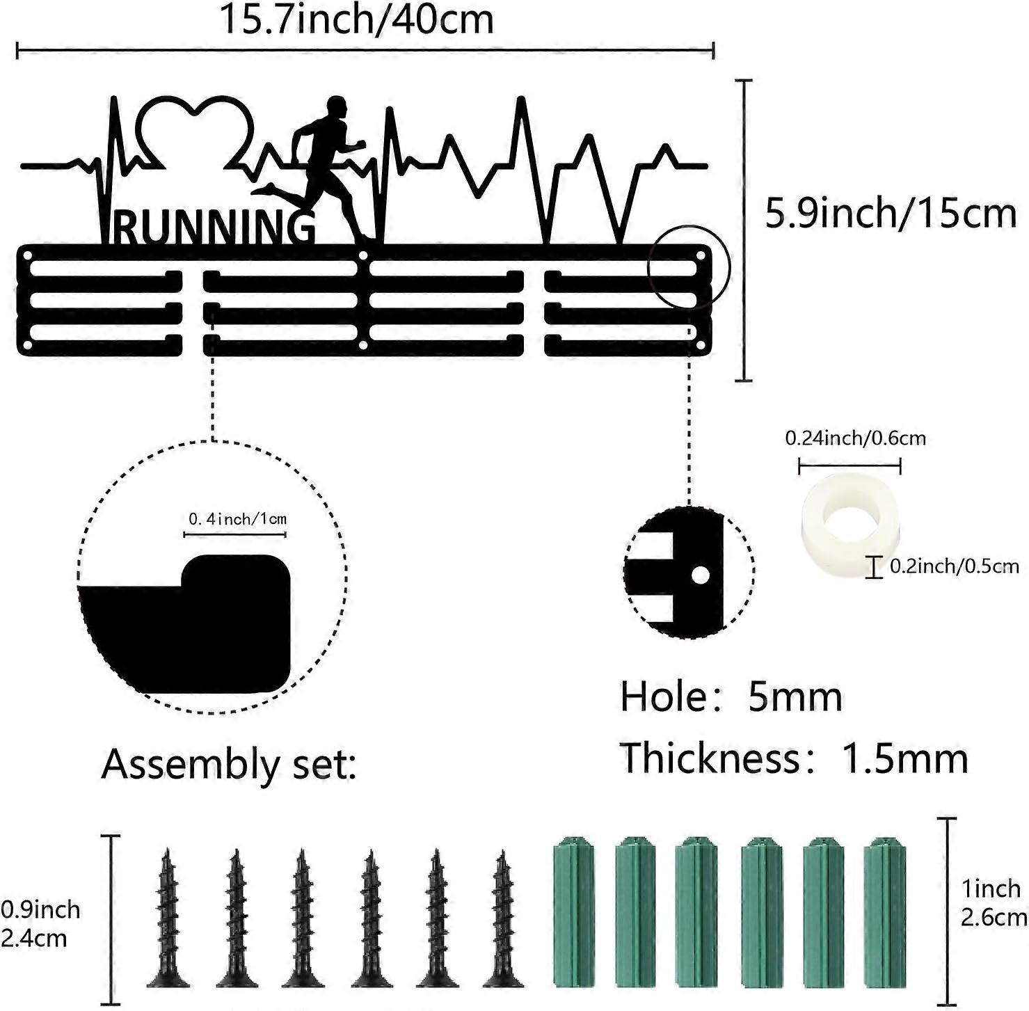 Running Medal Holder Display Hanger Medal Wall Mount Frame Shelf Sports ...