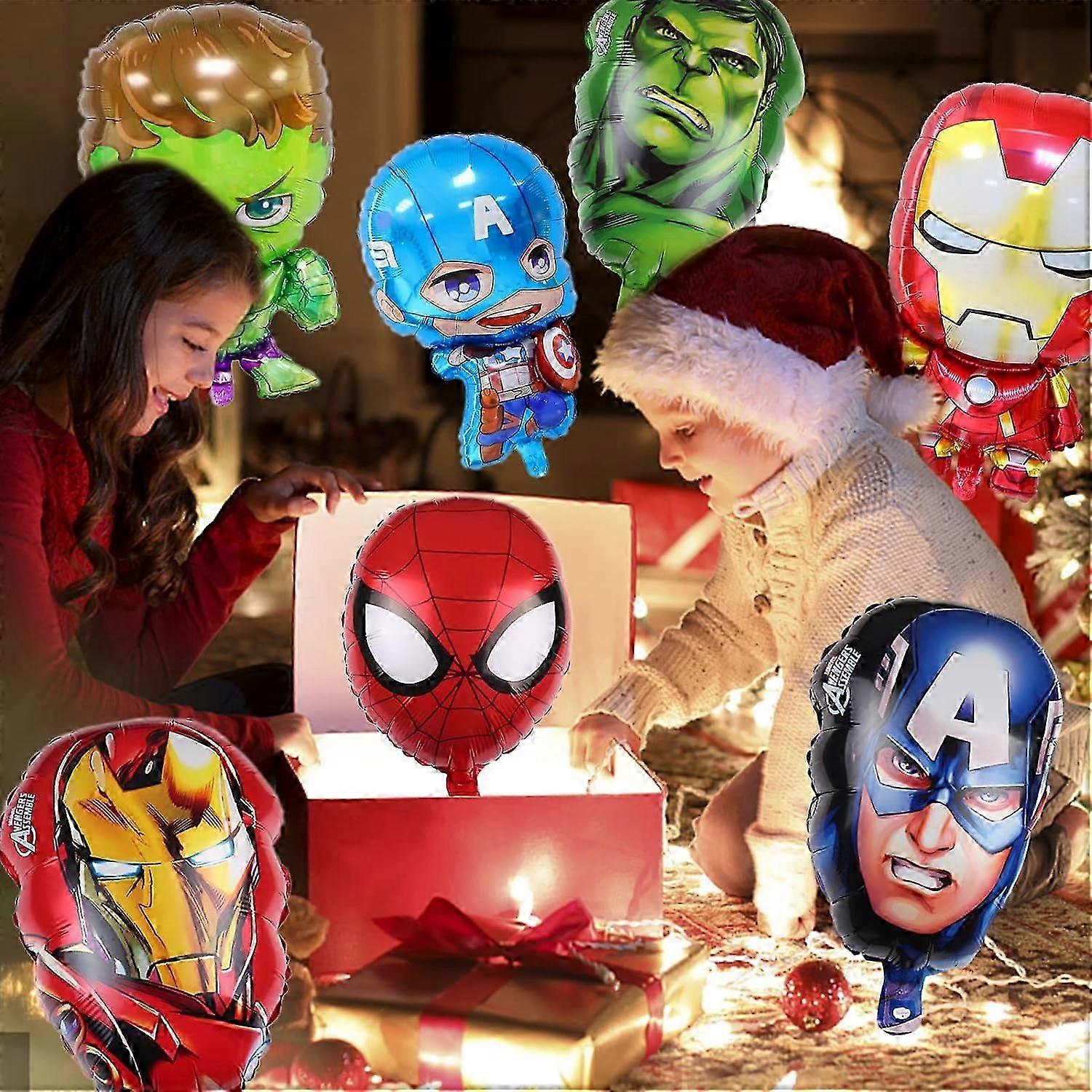 7 pcs Superhero Balloons ZHULIA-Avengers Super Hero Theme Foil Balloons ...