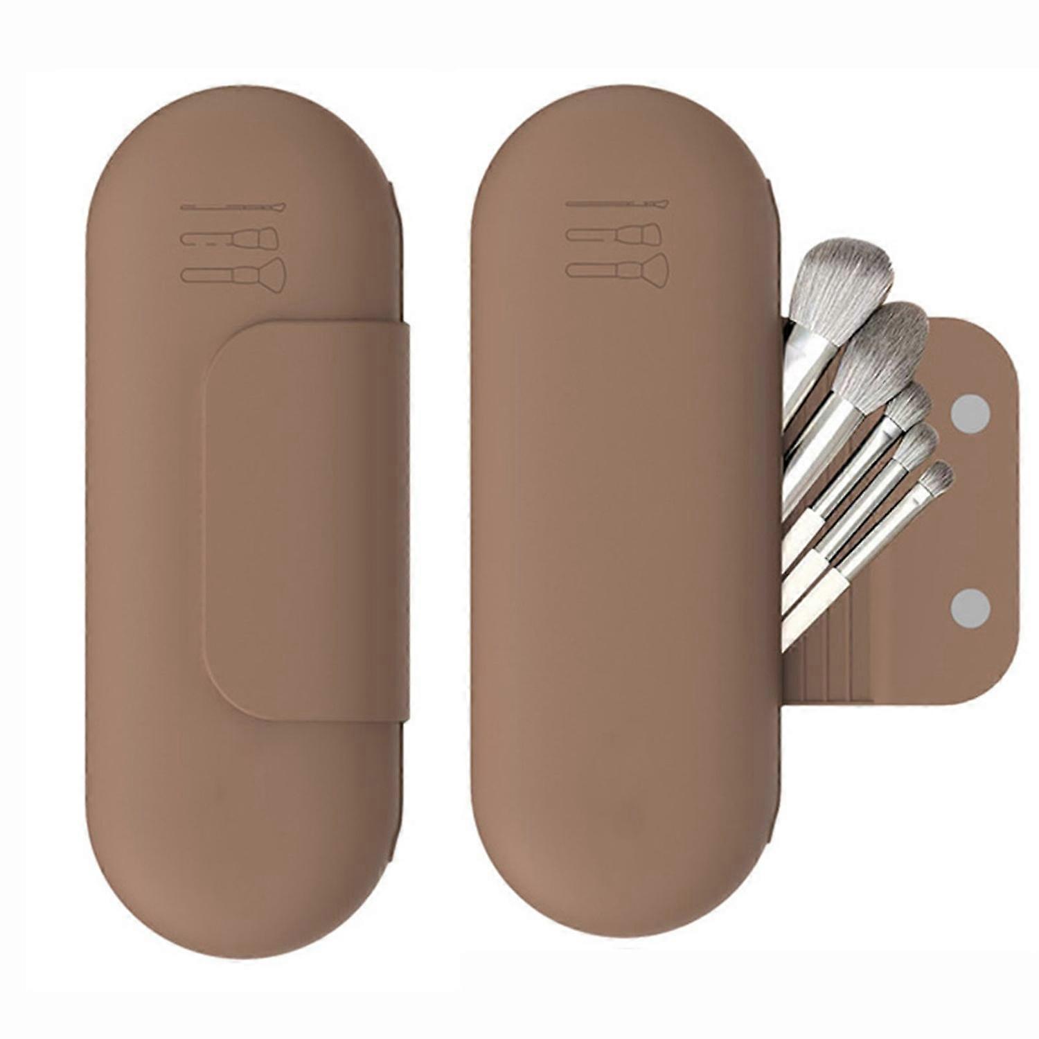 Silicone Makeup Brush Holder Storage Bag Large Capacity Portable ...