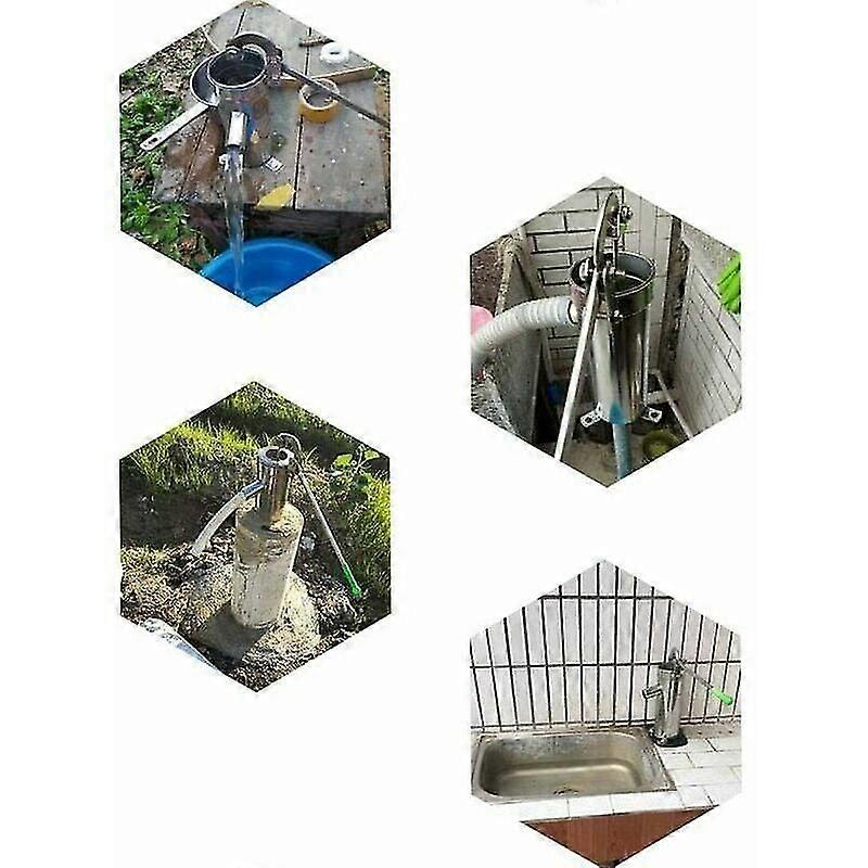Manual water pump, straight pipe, pressure well, stainless steel water ...