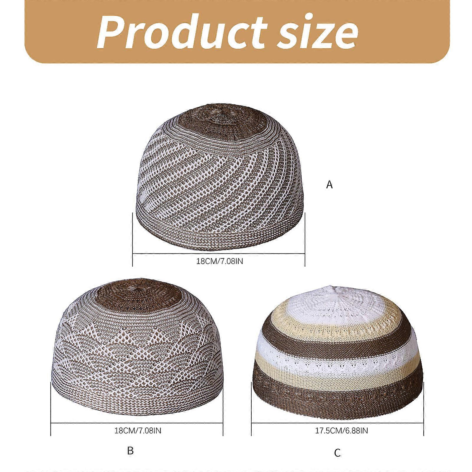 Saudi Headwear Muslims Men Prayer Hat Embroidered Saudi Arabia Islamic ...