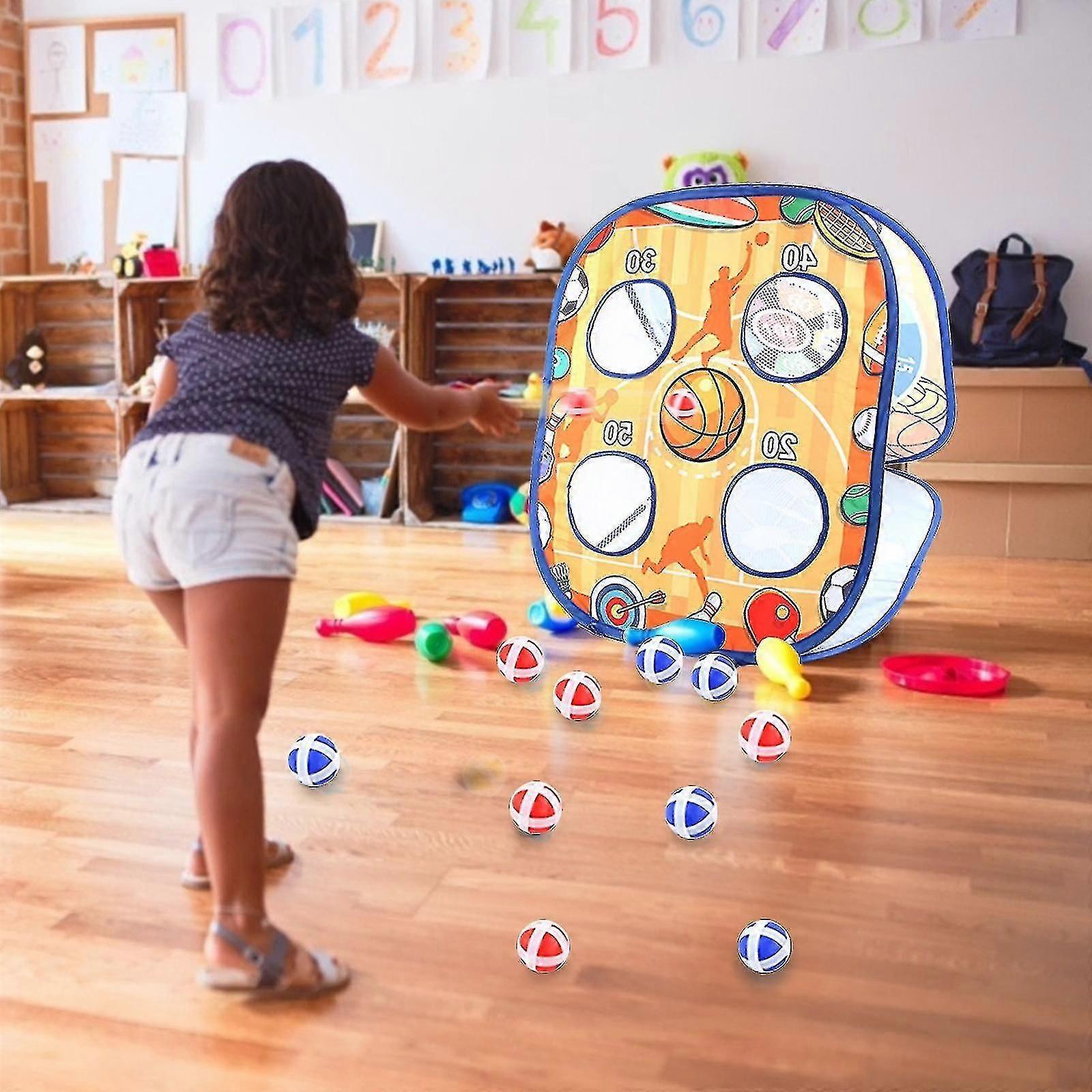 Foldable Kids' Game Board With 8 Colorful Toss Bags Easy To Carry ...