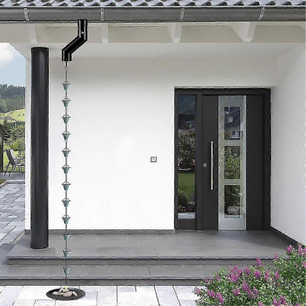 Rain Chain Gutter Adapter Black Installation Suit For Gutter Downspout ...