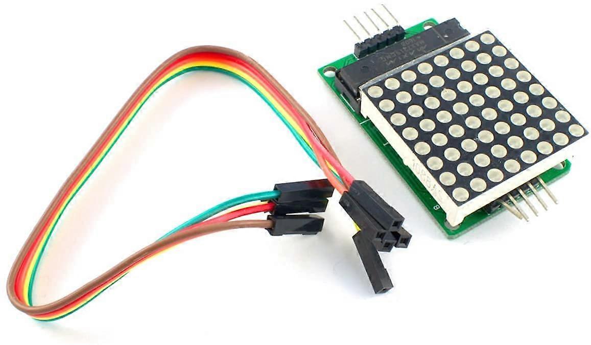 MAX7219 Red Dot Matrix 8X8 Display Module with Cables for Raspberry Pi ...