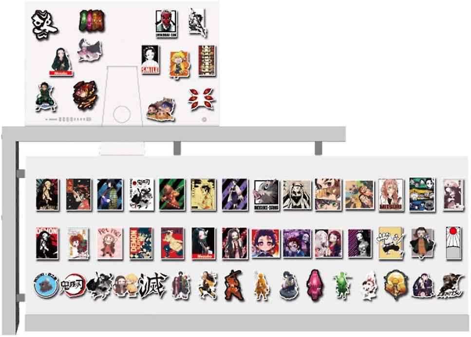 Demon Slayer Sticker Pack Kimetsu no Yaiba Laptop Sticker Waterproof ...