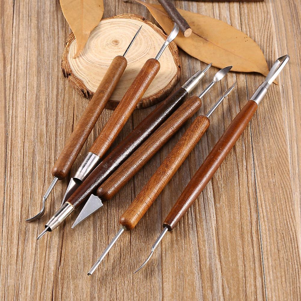 6pcs Clay Sculpting Set Wax Carving Pottery Tools Shapers Polymer Modeling | Fruugo UK