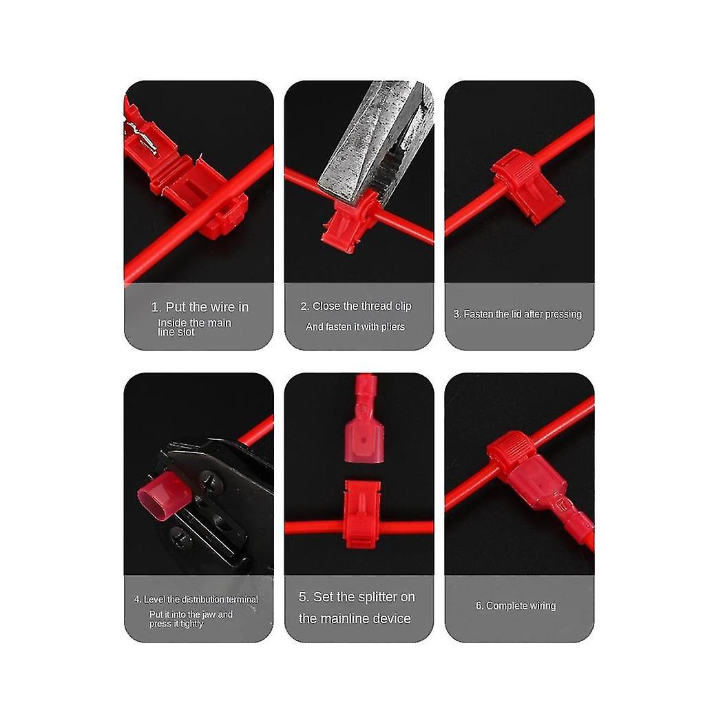 120 Pcs/60 Pairs Quick Splice Wire Terminals T-tap Self-stripping With ...