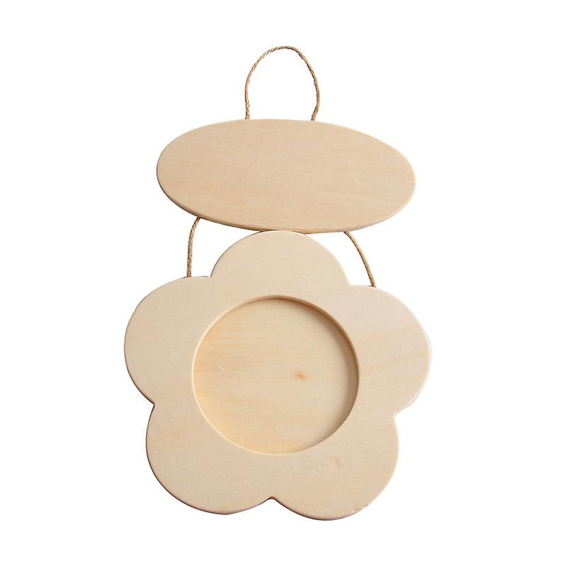 2pcs Diy Flowers Wooden Photo Frame White Embryo Super Light Clay ...