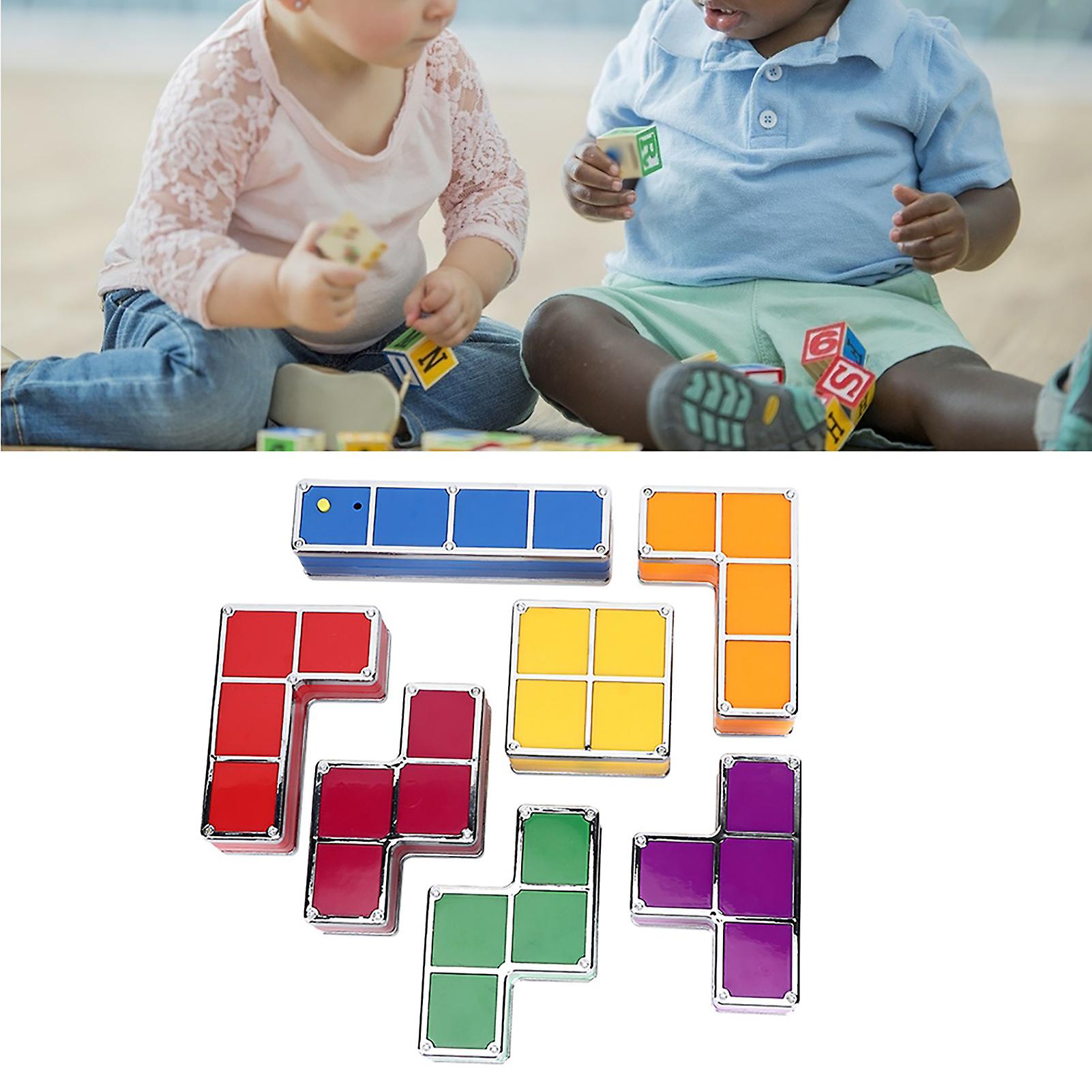 Diy Puzzle Stackable Led Light Desk Night Lamp Block Construction Game ...