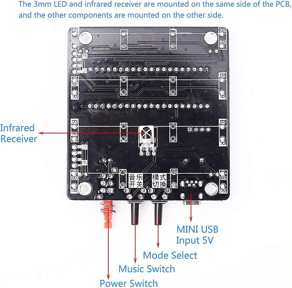 Led Electronic Diy Soldering Kit,3d 4 Rgb Led Cube Colorful Rgb Light ...