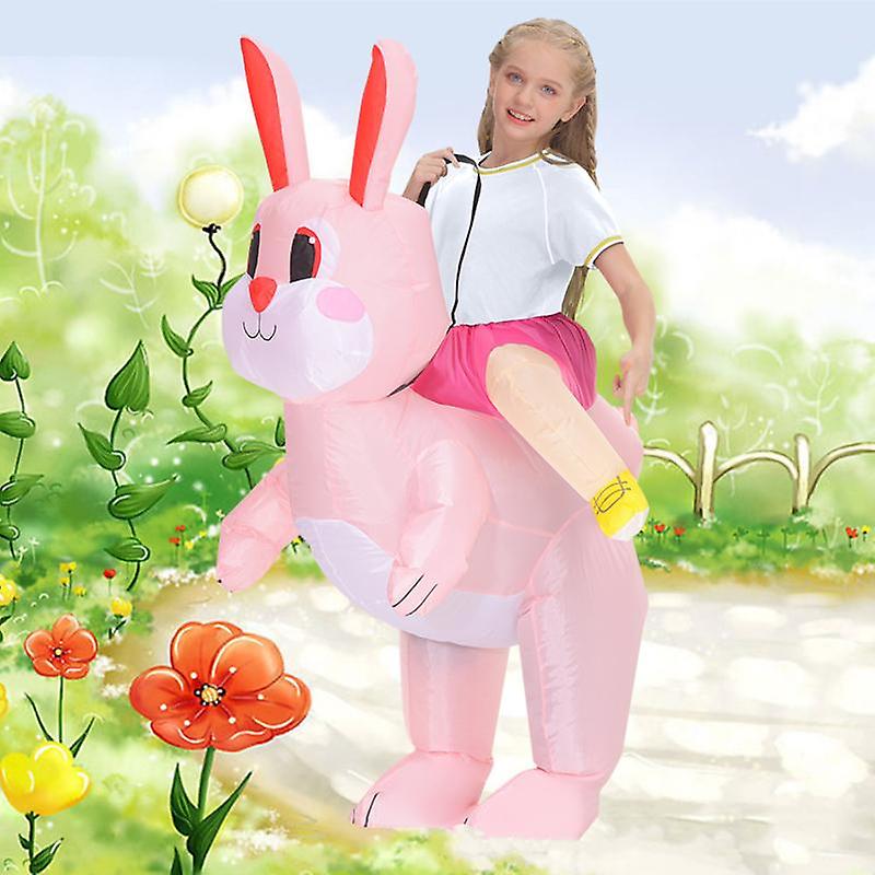 Rabbit Inflatable Costume Half Body Leak-proof Realistic Looking Bright ...