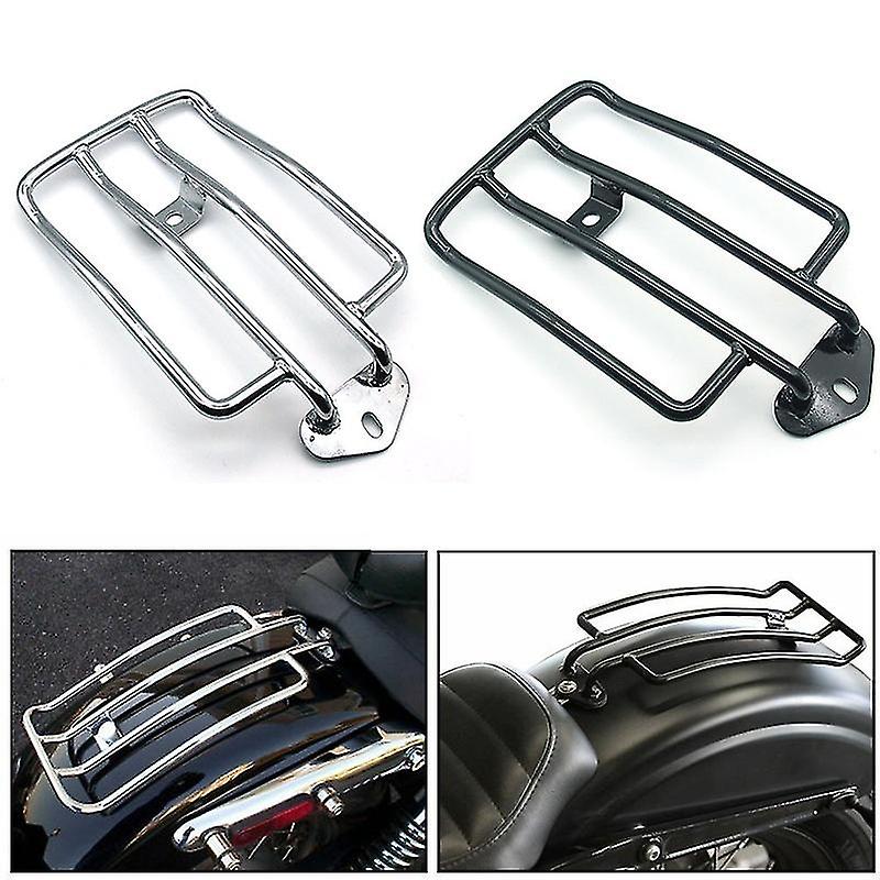 Motorcycle Rear Luggage Rack, Metal Motorcycle Solo Seat Rear Luggage ...
