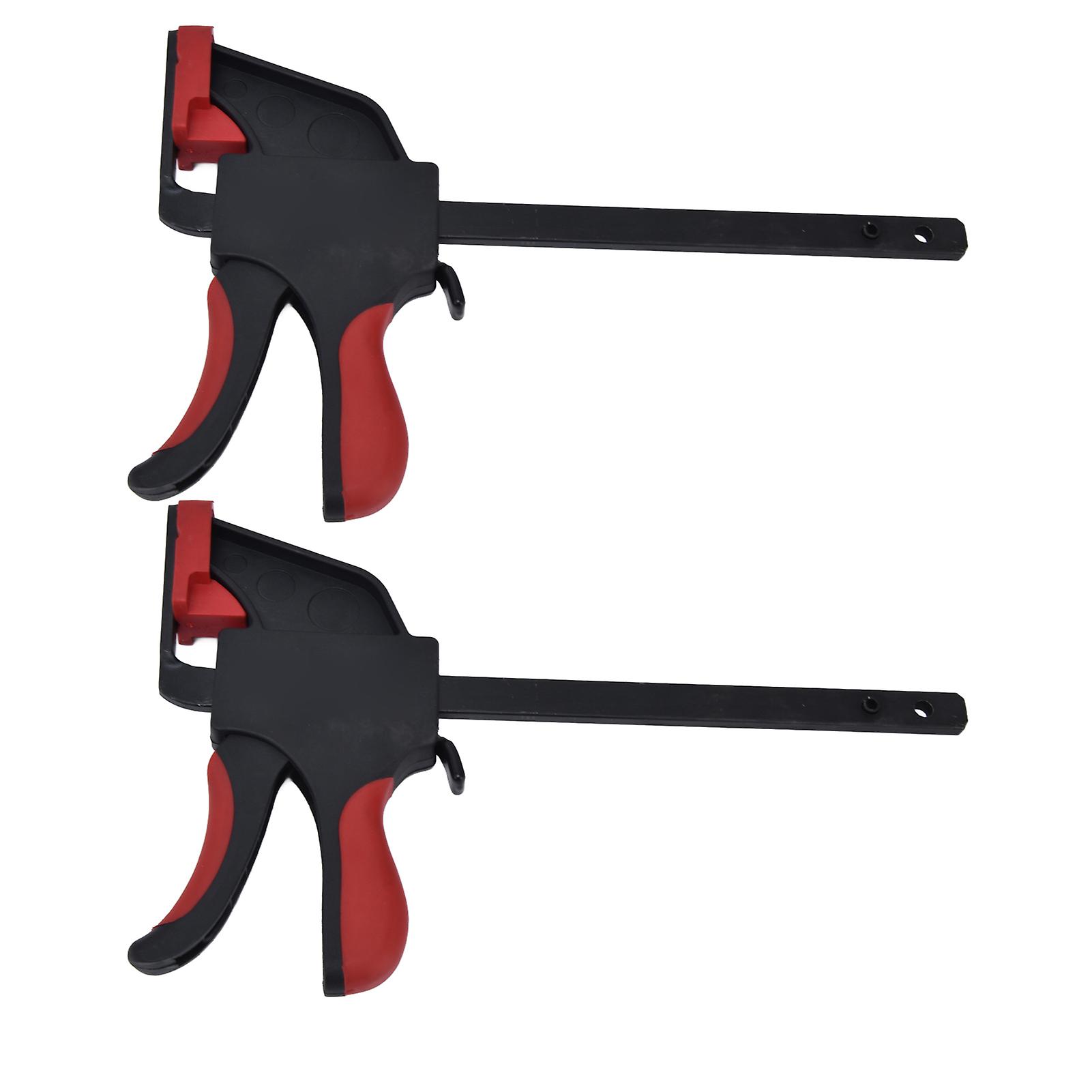 2Pcs Single Handed Automatic Track Quick F Clamps Set for Woodworking ...