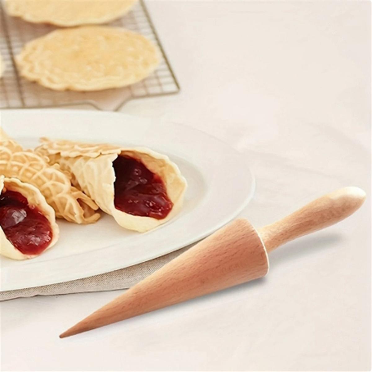 Ice Cream Waffle Cone Roller, Strong and Smooth Cone Roller, Wooden ...