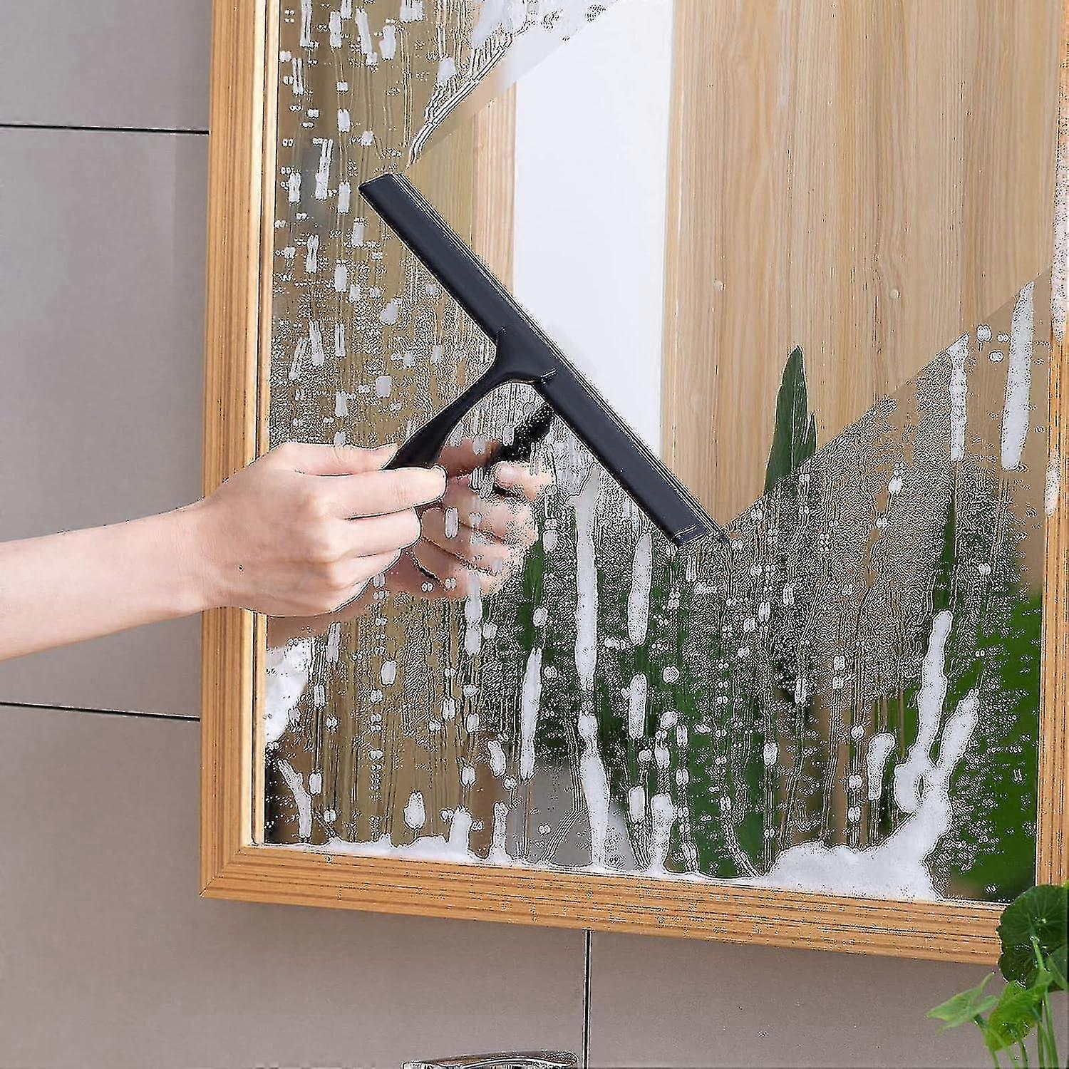 Shower Squeegee,stainless Steel Shower Screen Wiper With Strong Suction ...