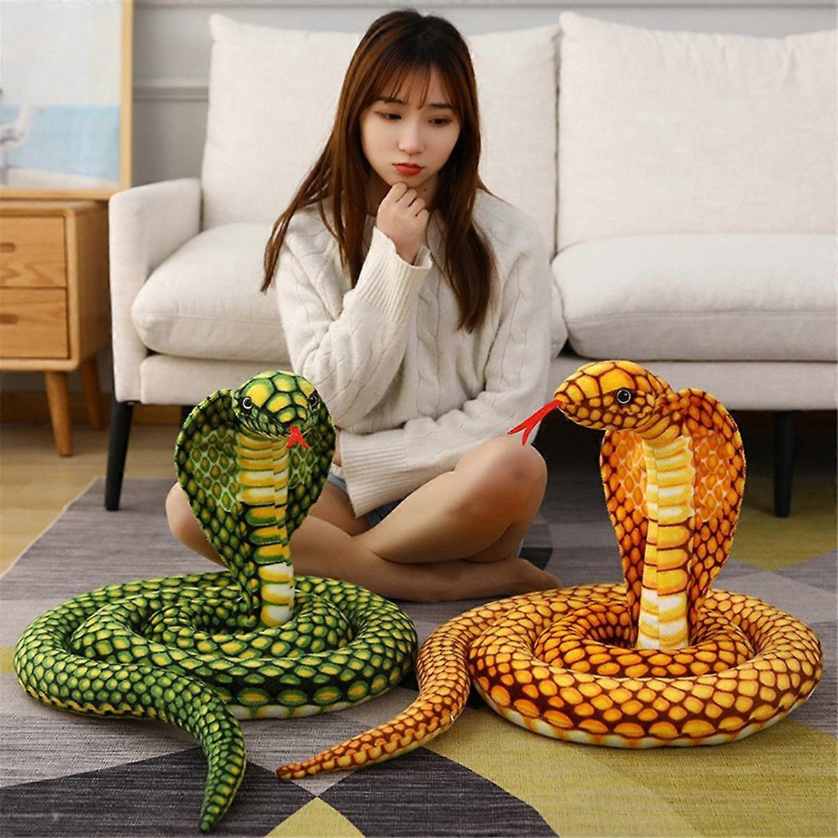 Stuffed Animal Cobra Snake Plush Stuffed Python Cobra Doll Prank Prop ...