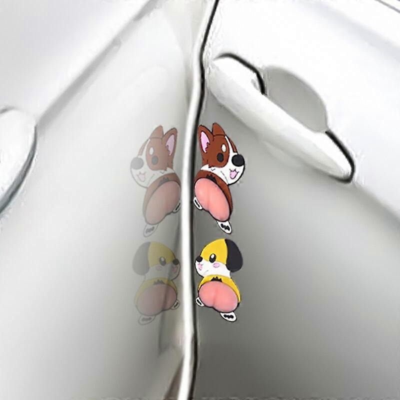 3d Fart Anti-collision Silicone Stickers Car Door Anti-scratch ...