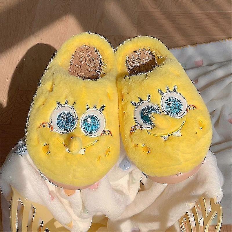 Kawaii Spongebob Squarepants Kids And Adult Couple Cotton Slippers All ...