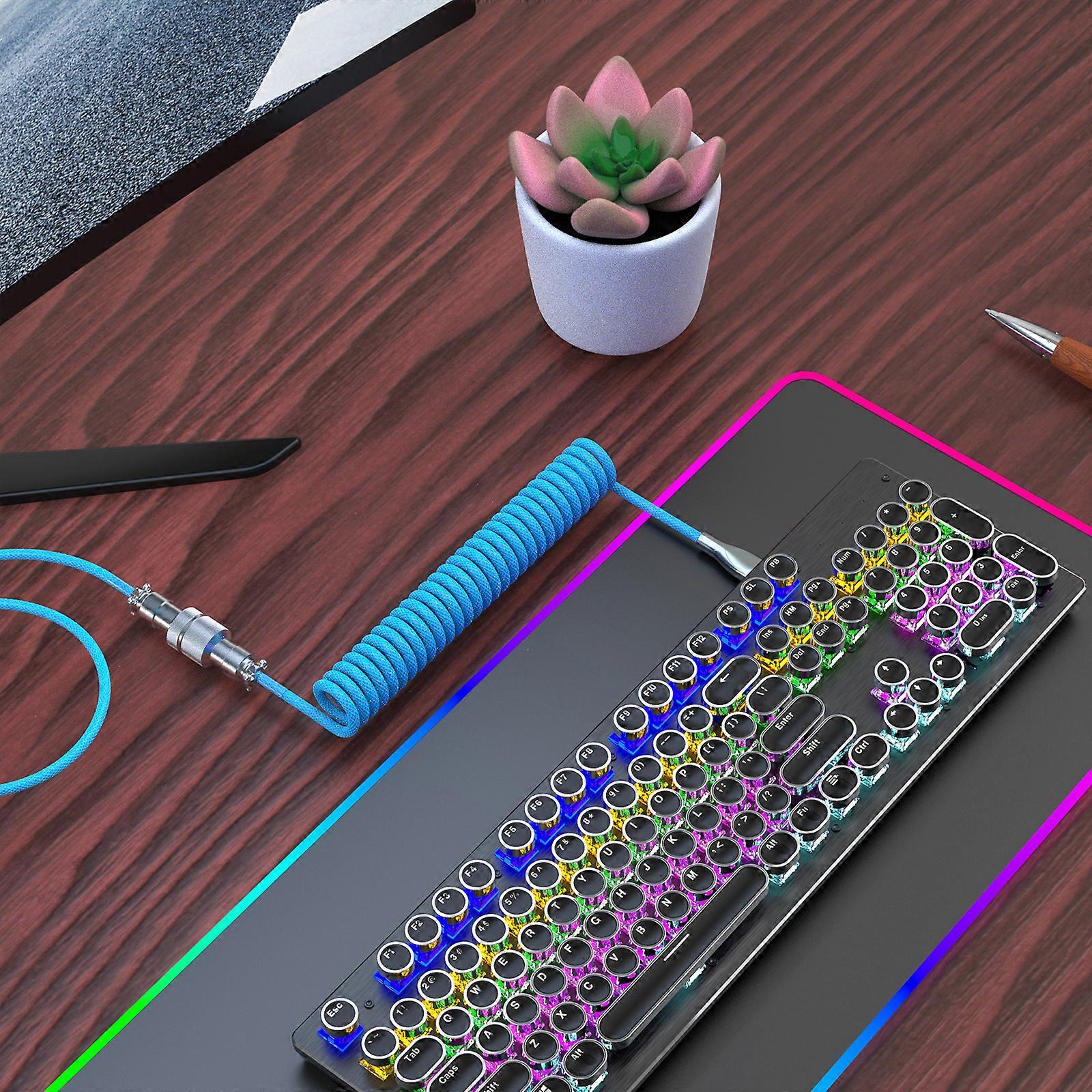 Type C USB Cable Mechanical Keyboard Coiled Cable Mechanical Keyboard ...
