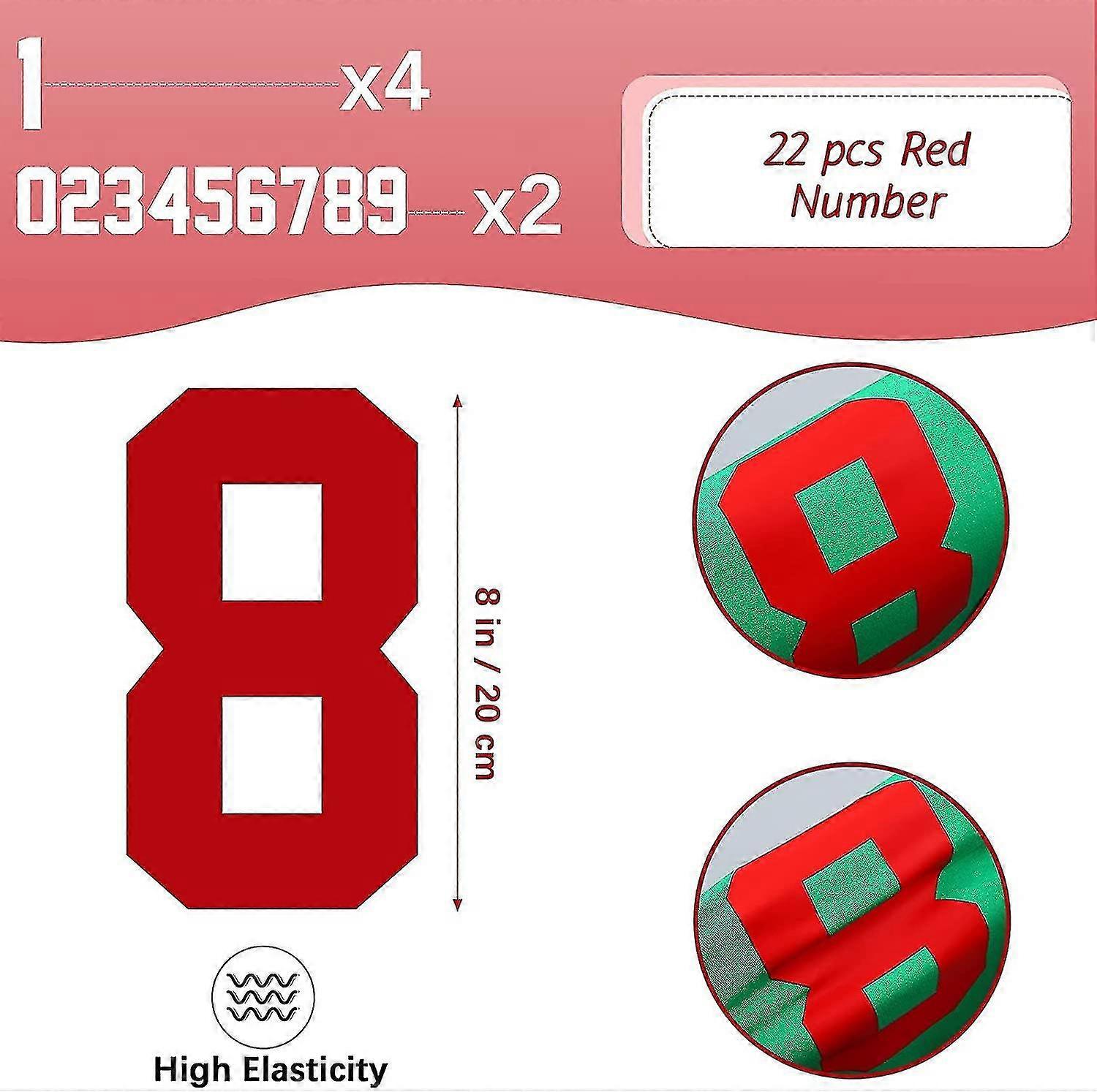 20 Pieces Iron On Numbers T Shirt Heat Transfer Numbers 0 To 9 Jersey ...