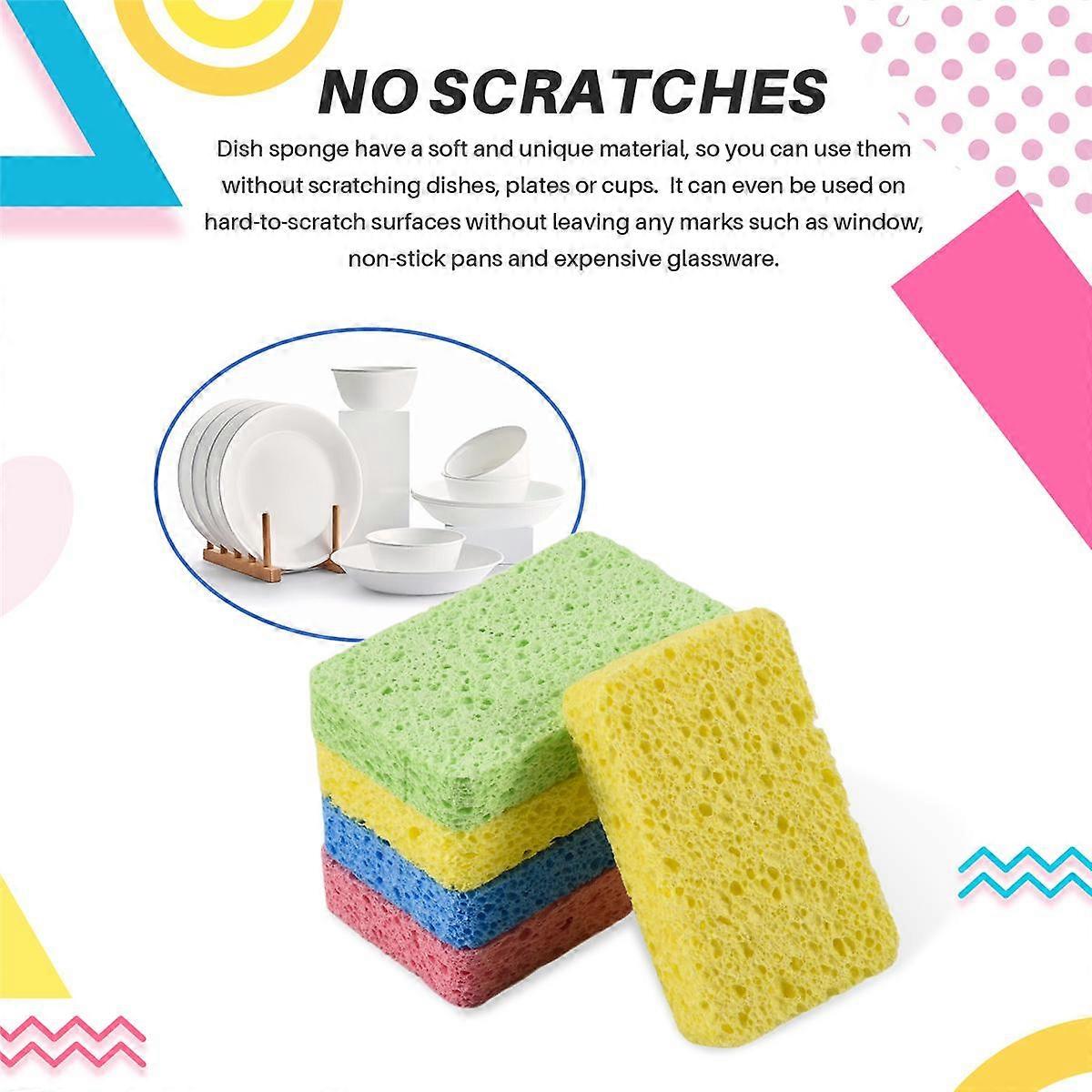 Large Cellulose Sponges,Kitchen Sponges for Dish, Duty Scrub Sponges ...
