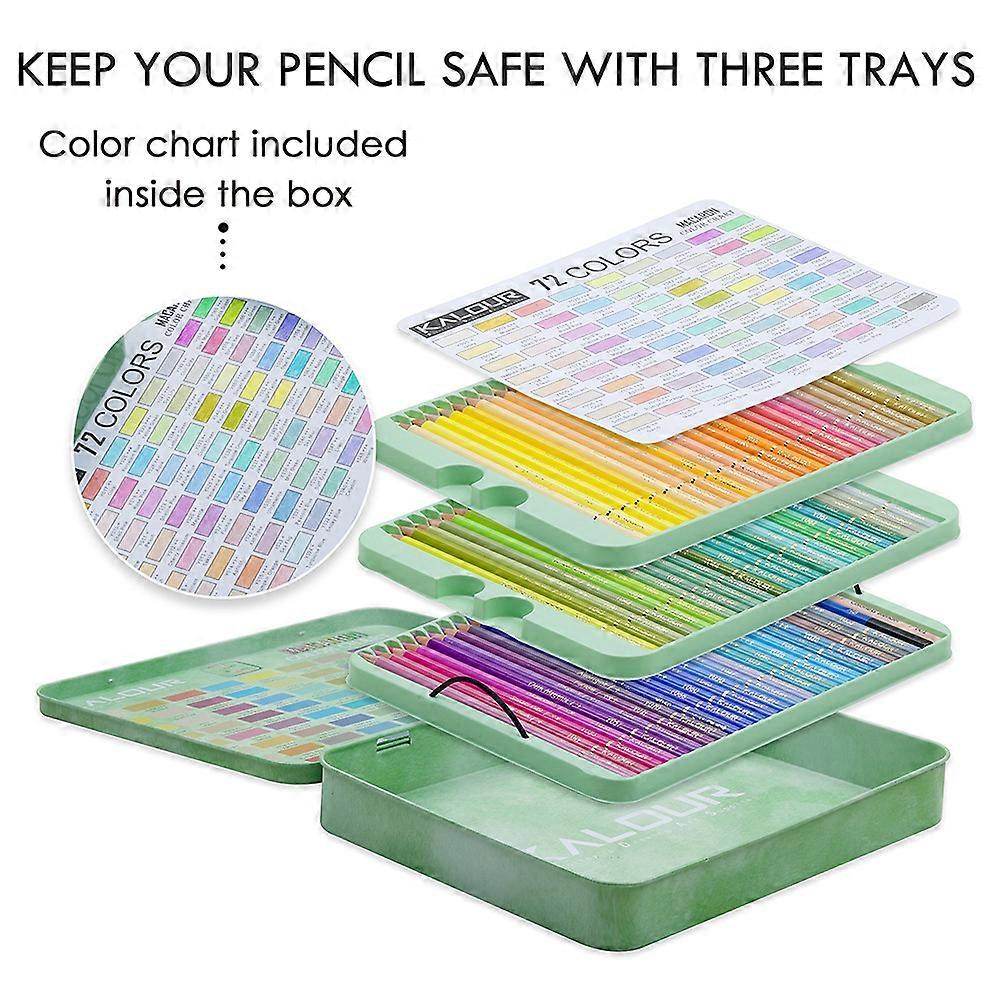 72Pcs Macaron Colored Pencil Set Soft Pastel Drawing Pencil Set Crayons Colour for School ...