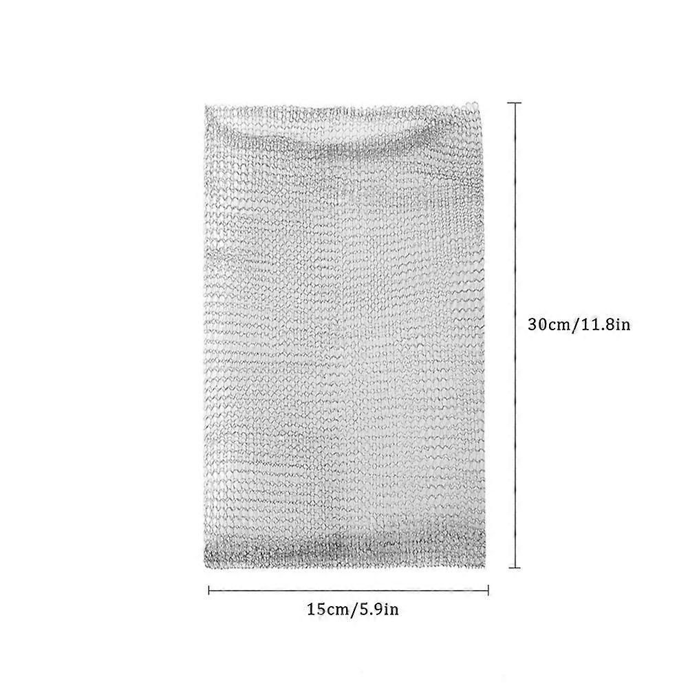 2PC Wire Knitted Stainless Steel Mesh Bag Plants Root Pouches Basket ...