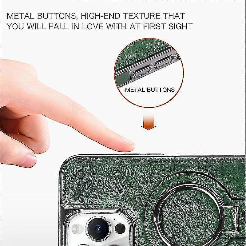 Luxury Leather Invisible Stand Phone Case For Iphone Case15/14/13 Pro ...