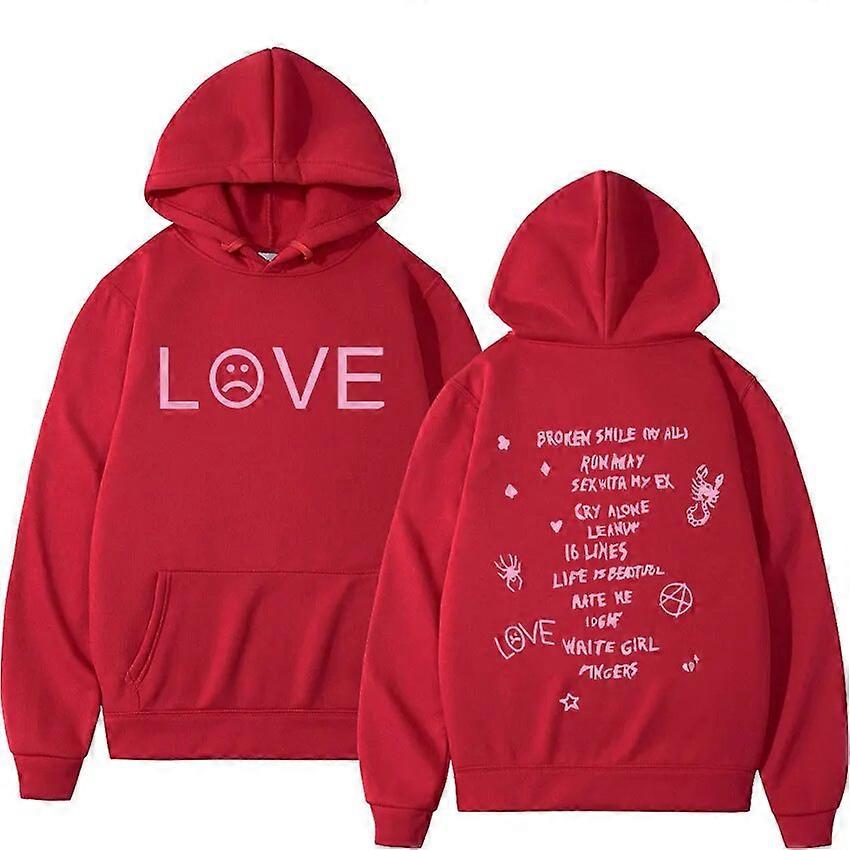 Rapper Lil Peep Love Pink Pullover Hoodie Men Women Casual Long Sleeve ...