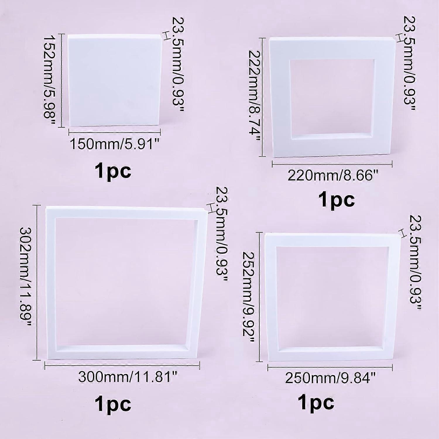4Pcs White Geometric Stereo Photographic Prop Product Photography ...