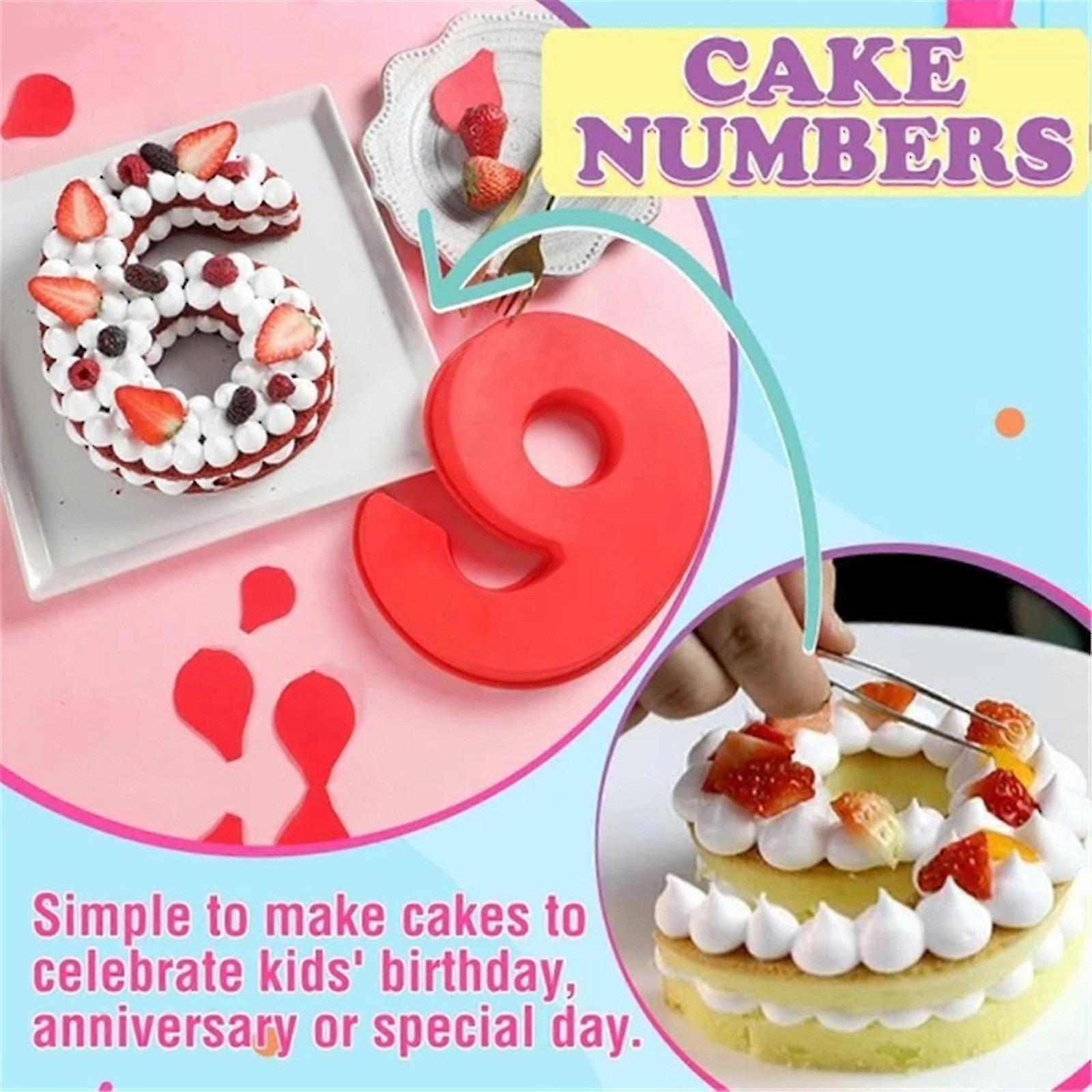 Birthday Number Silicone Cake Mold Pizza Pan Baking Cake Bread Kitchen ...