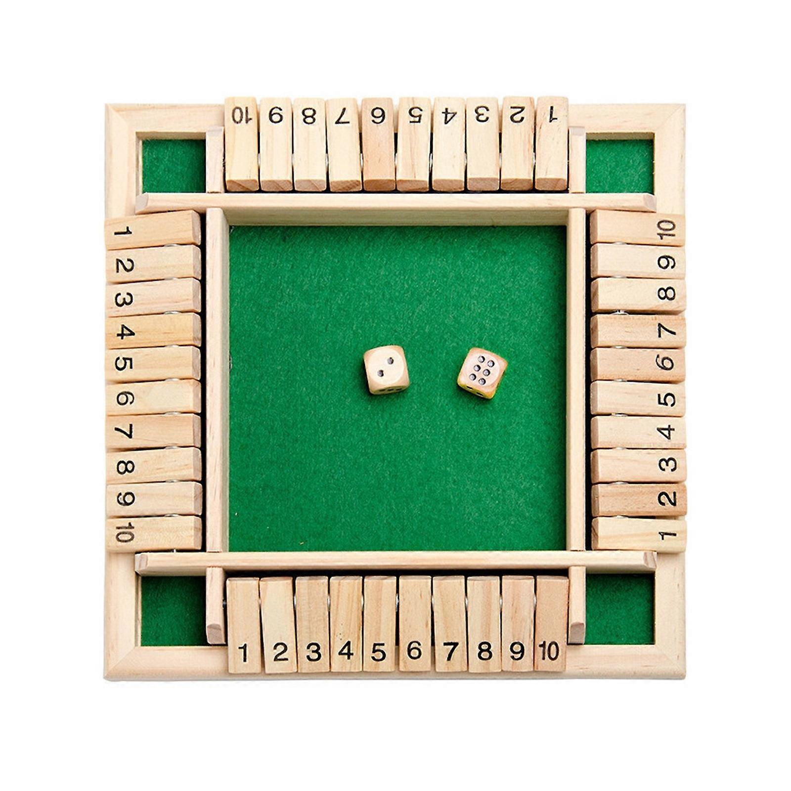 Table Games Shut The Box Wooden Mathematic Traditional Pub Board Dice ...