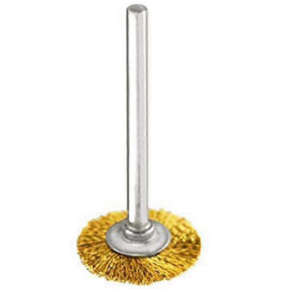 40 Pieces Mini Wire Brush Wheel Cup Brass Steel Wire Brush Set (3mm ...