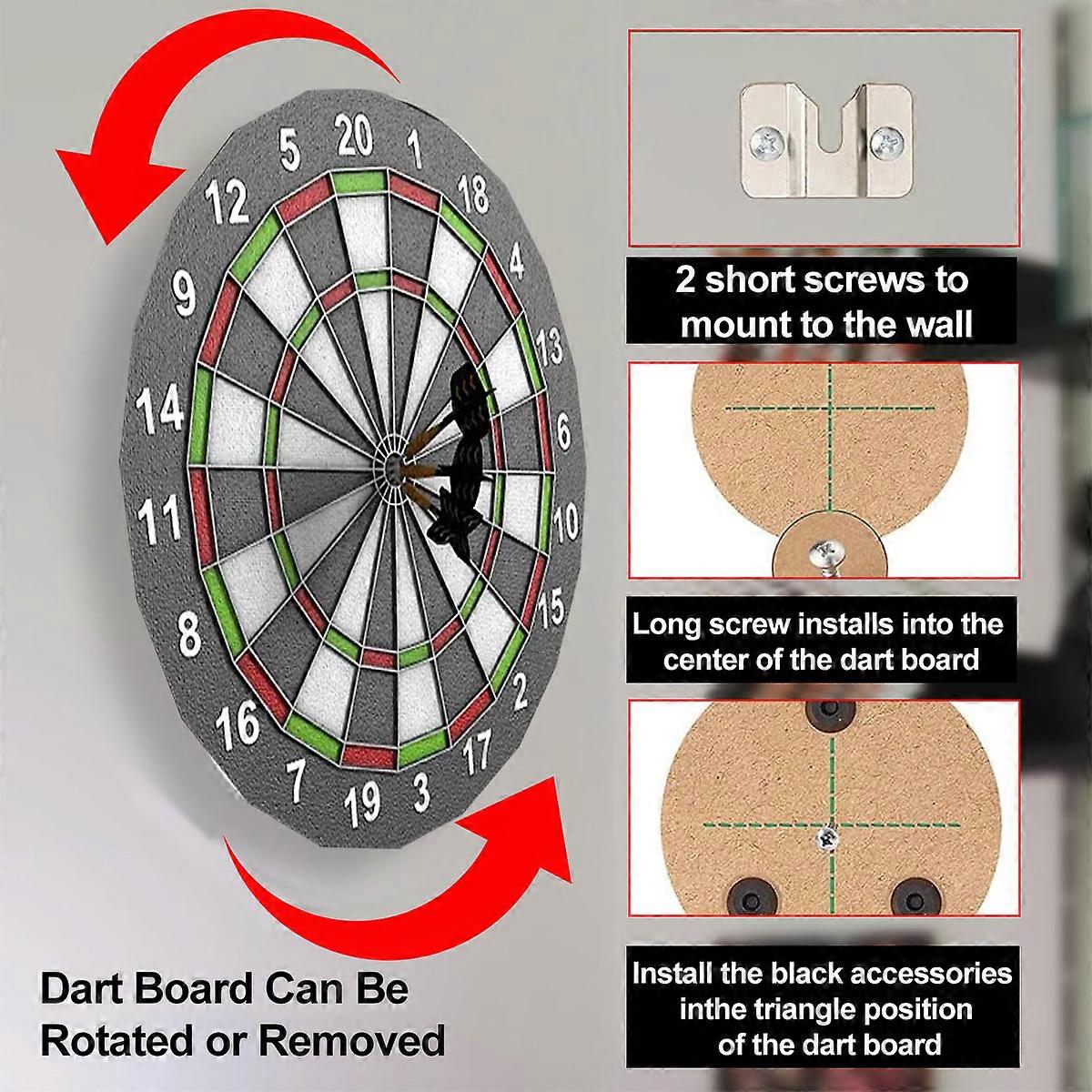 Dartboard Bracket - for hanging Dartboards - includes Screws and ...