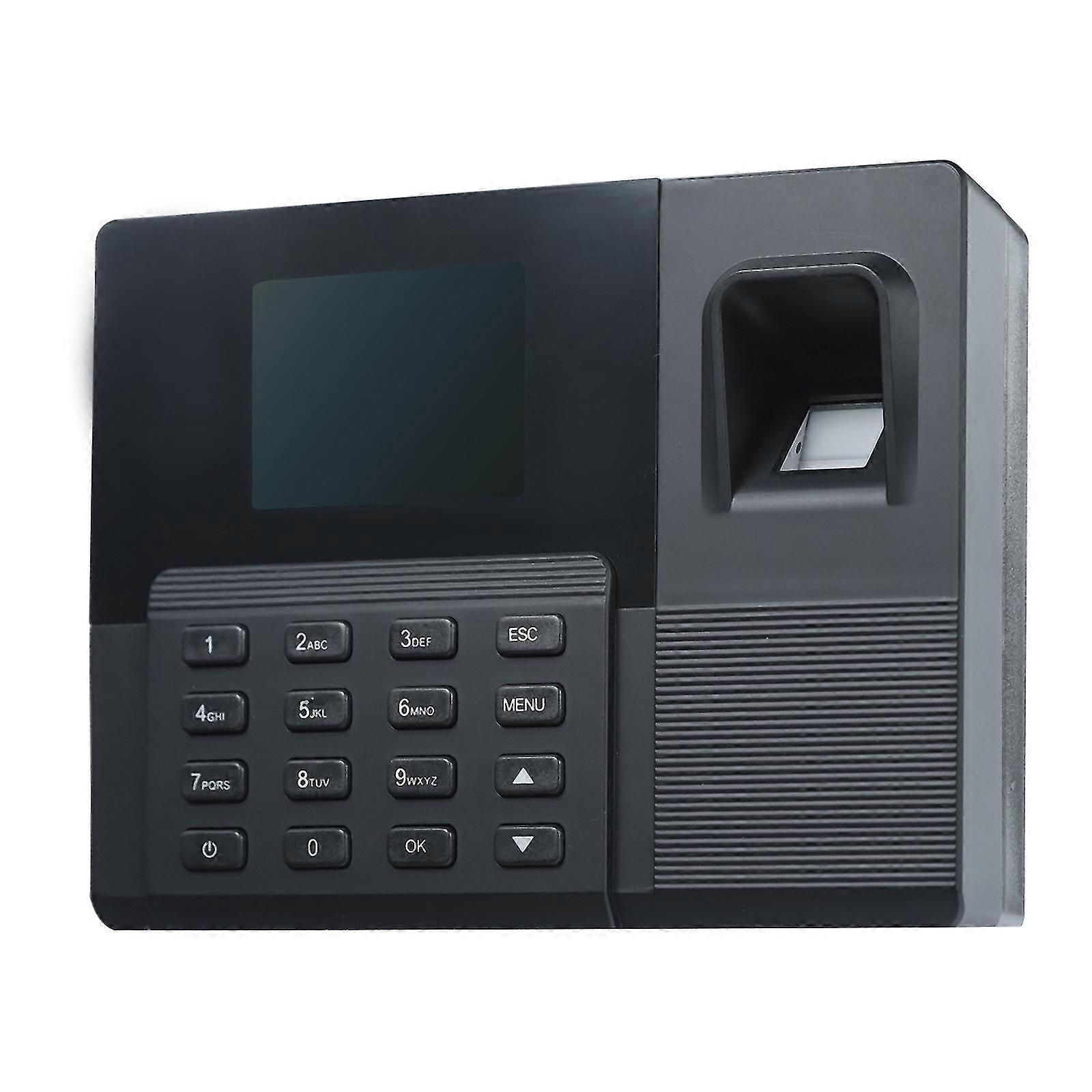 Time Clock For Employees Lcd Display Automated Biometric Fingerprint ...