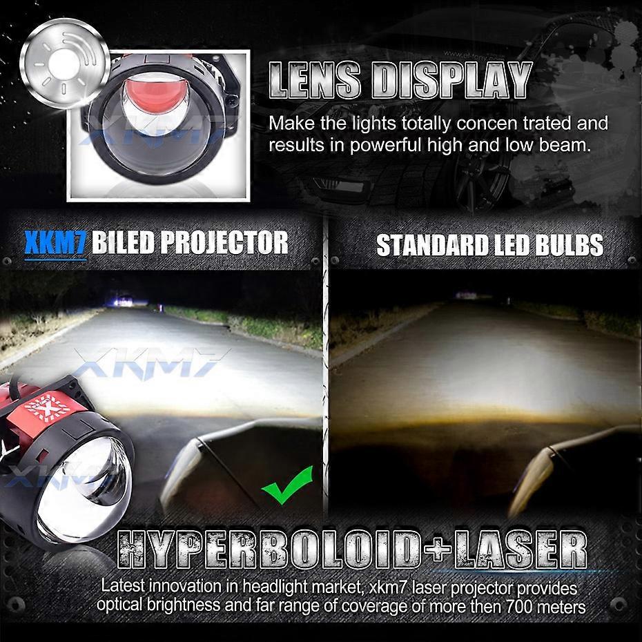 3 inch Laser Bi-led Projector Lens Headlights 140W Hyperboloid Car ...