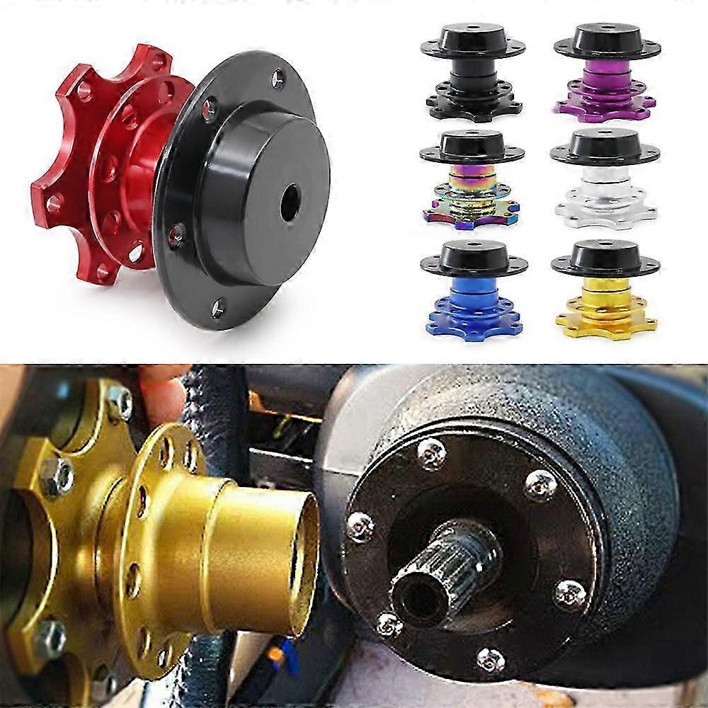 Universal Aluminum Steering Wheel Quick Release Hub Adapter For 6 hole ...