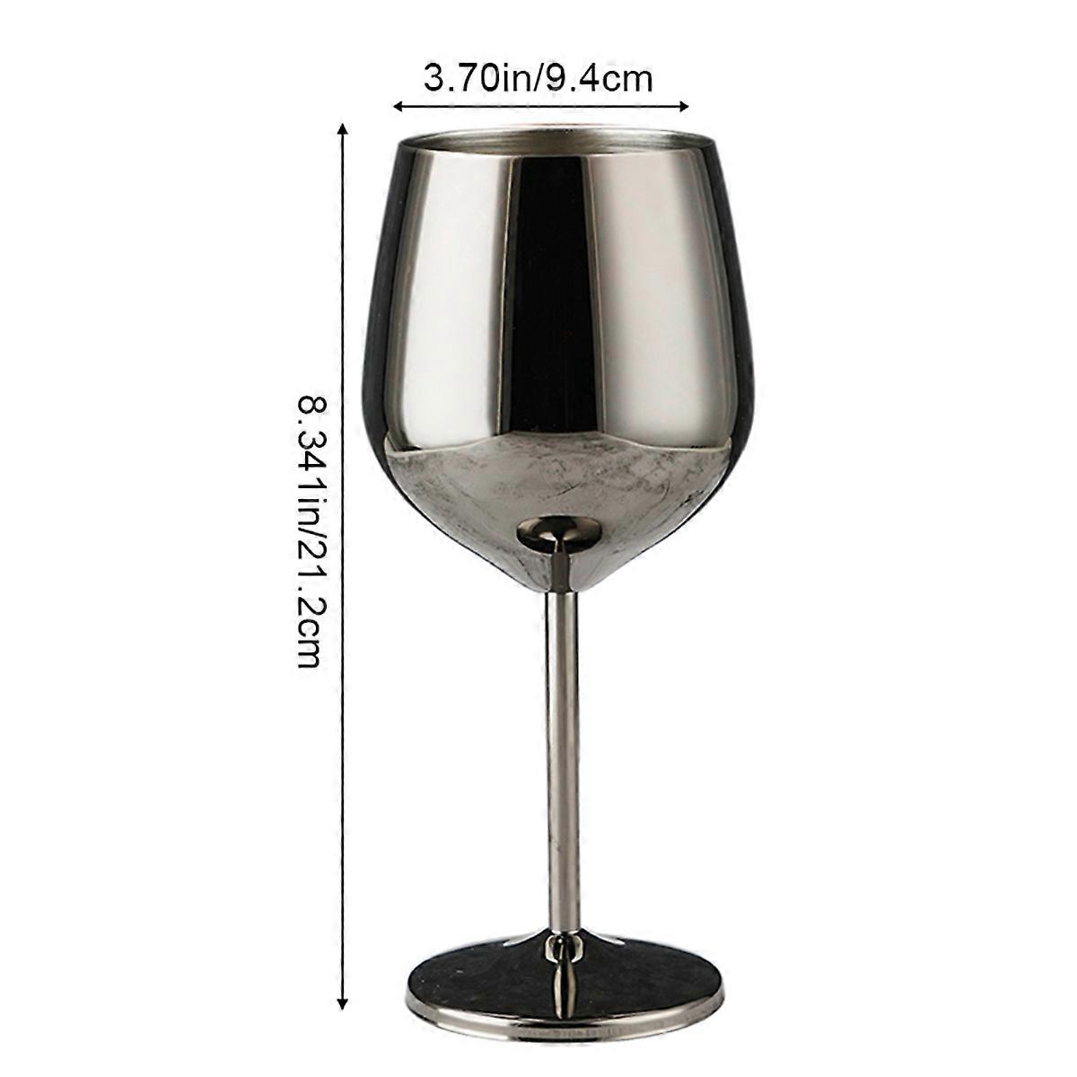 Stainless Steel Wine Glasses (500ml) Unbreakable Metal Wine Glasses ...