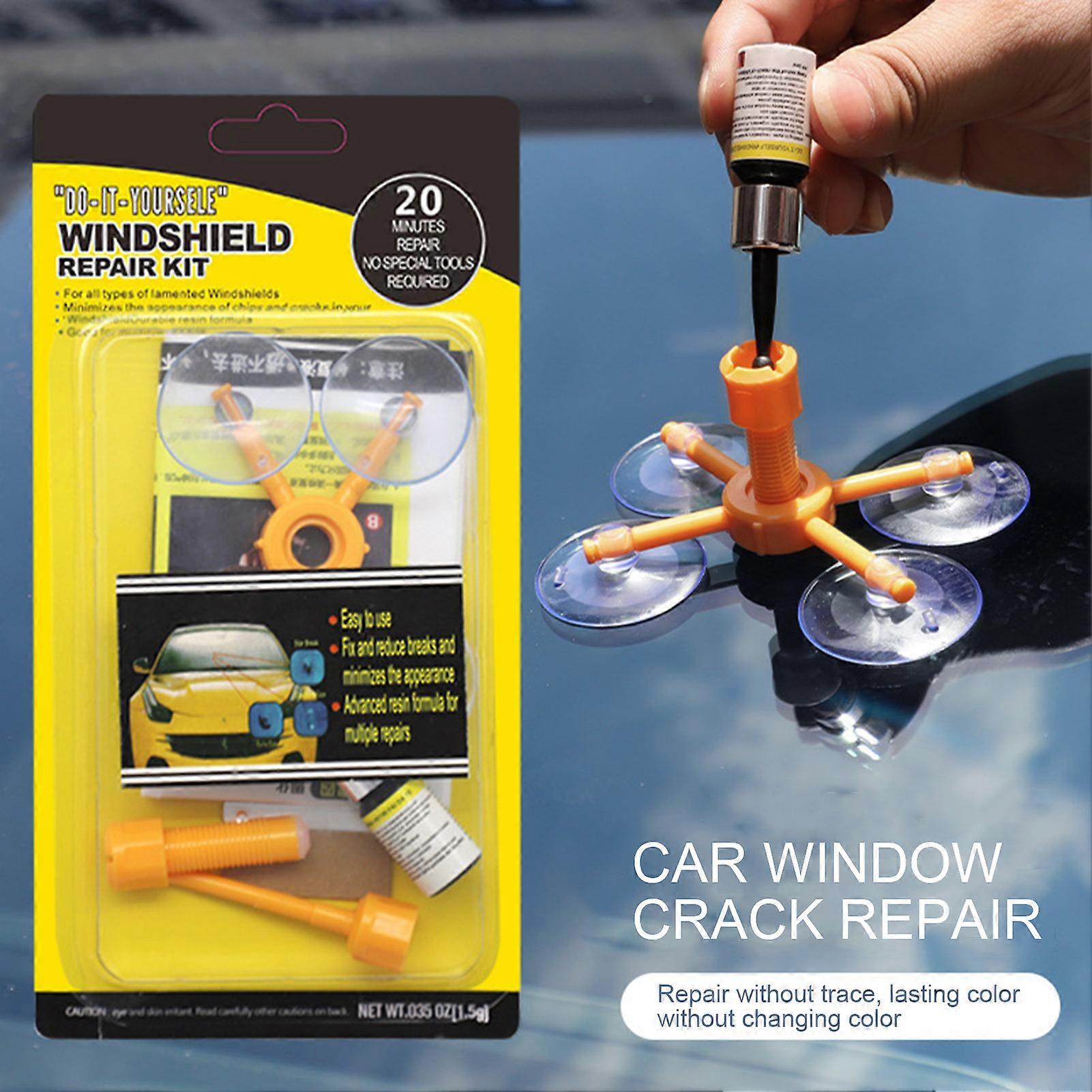 Windshield Repair Kit Car Glass Repair Fluid Quick Fix Easy to Use Wide ...