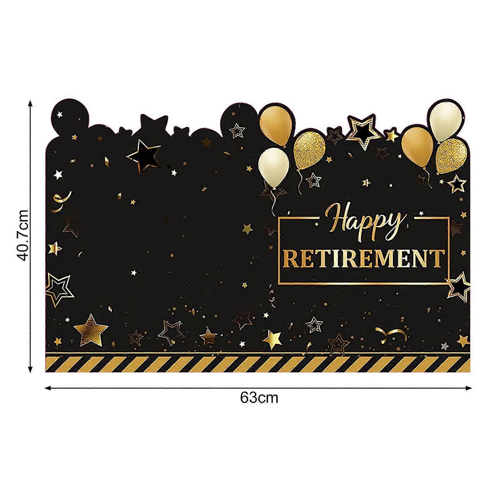 Retirement Message Commemorative Card Star Balloon Pattern Giant ...