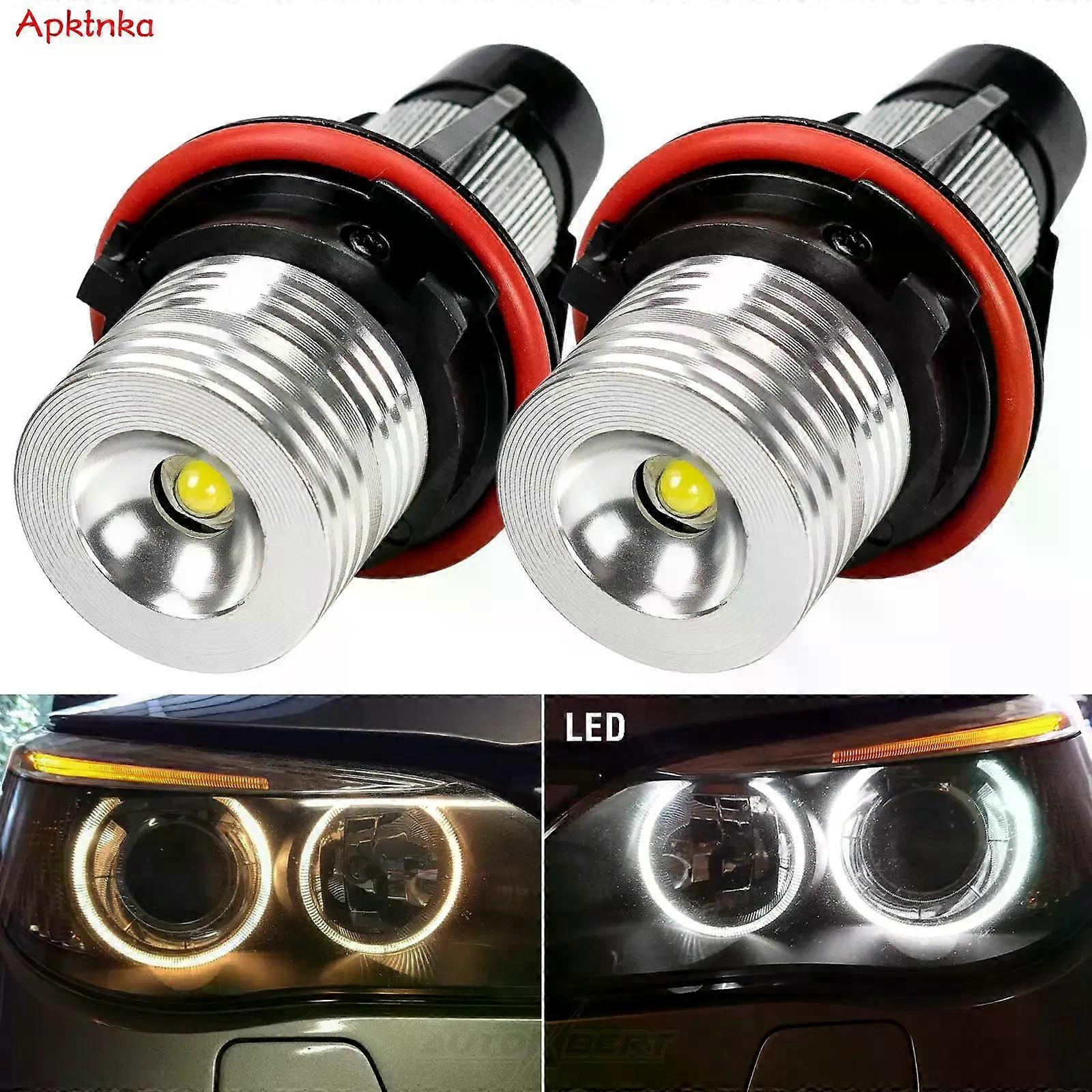 For BMW E60 E61 E63 E39 E87 E53 E66 Angel Eyes Halo Light 2x LED Bulbs ...